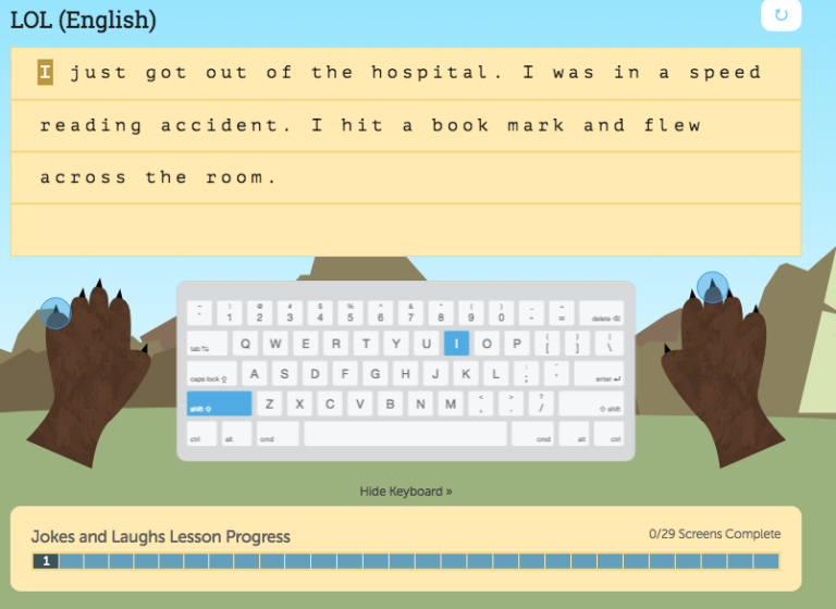 An easy trick to get students to stop looking at their hands | Typing Blog