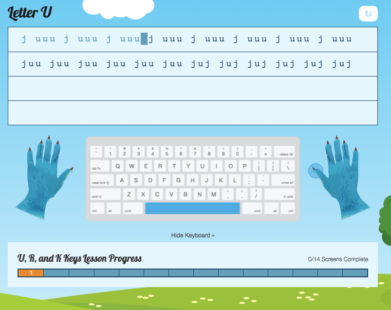 An easy trick to get students to stop looking at their hands | Typing Blog