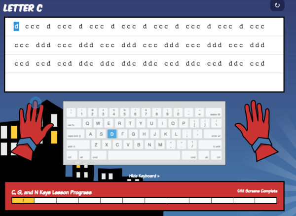 An easy trick to get students to stop looking at their hands | Typing Blog