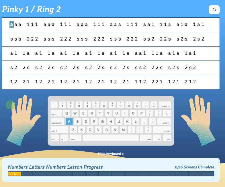 An easy trick to get students to stop looking at their hands | Typing Blog