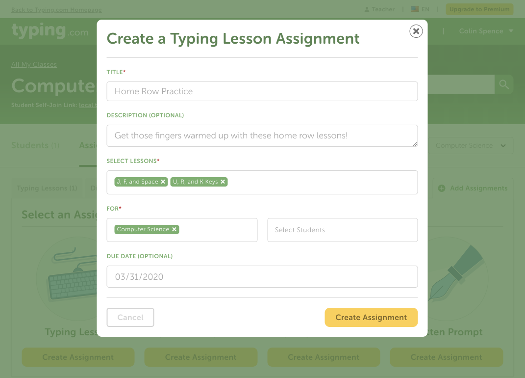 New Feature: Assignments! (and much more) | Typing Blog
