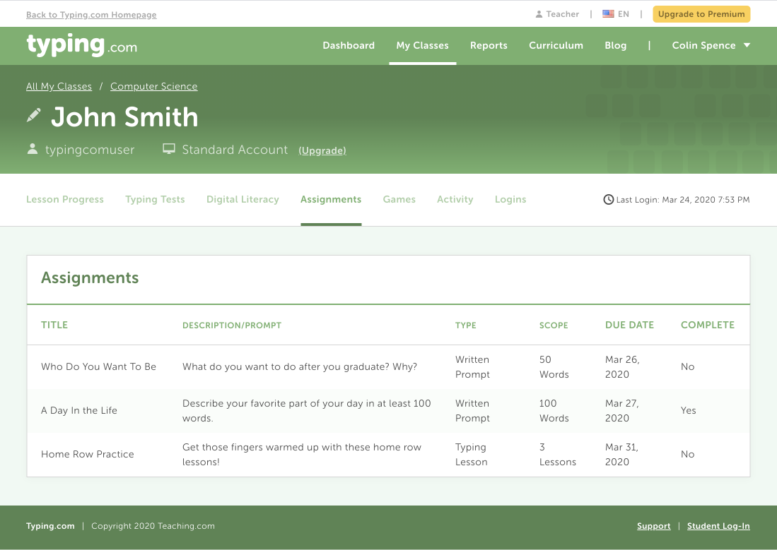 New Feature: Assignments! (and much more) | Typing Blog